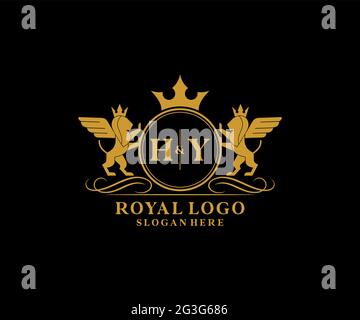 HY Initial Letter Luxury Logo template in vector for Restaurant ...