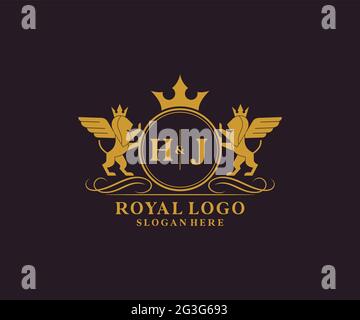 HJ Initial Letter Luxury Logo template in vector for Restaurant ...