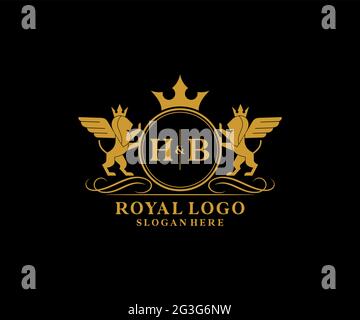 HB Initial Letter Luxury Logo template in vector for Restaurant ...