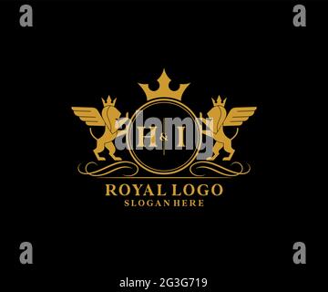 HI Initial Letter Luxury Logo template in vector for Restaurant ...