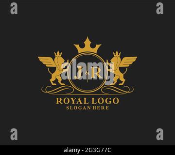 JR Letter Royal Luxury Logo template in vector art for Restaurant ...