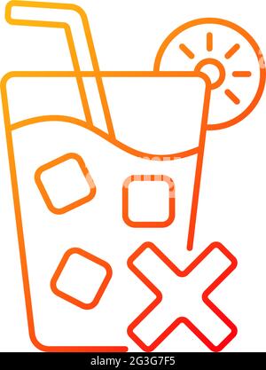 No cold drinks linear icon Stock Vector Image & Art - Alamy