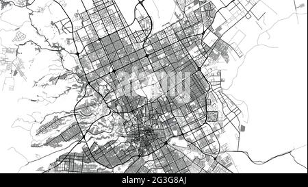 Urban vector city map of Riyadh, Saudi Arabia, Middle East Stock Vector ...