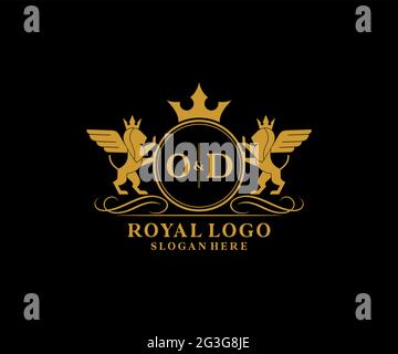 OD Initial Letter Luxury Logo template in vector for Restaurant ...