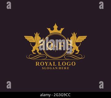QF Letter Royal Luxury Logo template in vector art for Restaurant ...