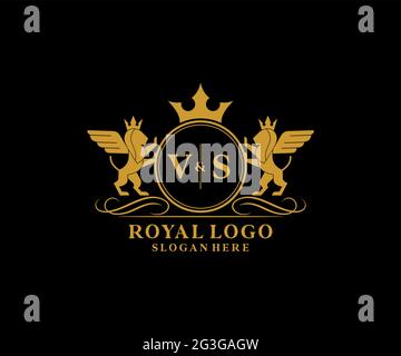 VS Letter Royal Luxury Logo template in vector art for Restaurant ...