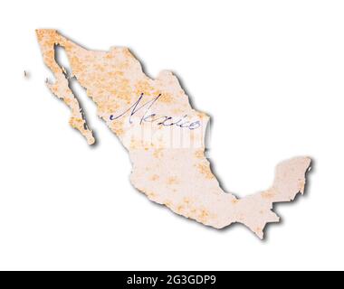 Old paper with handwriting - Mexico Stock Photo - Alamy
