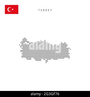 Turkey map dotted vector background. Illustration for technology design or infographics Stock ...