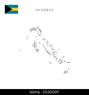 The Bahamas Map. Bahamian Country Map. Black and White National Outline ...