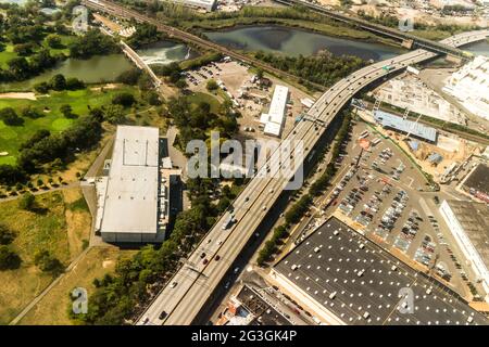 Aerial view of Queens Borough, New York Stock Photo - Alamy