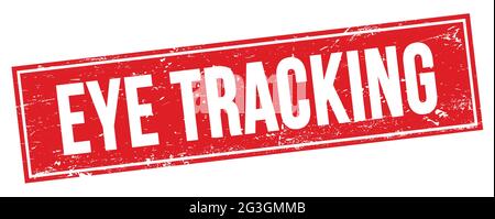 EYE TRACKING text on red grungy rectangle vintage stamp Stock Photo - Alamy