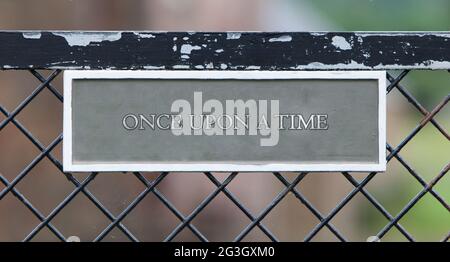 Conceptual display Once Upon A Time. Internet Concept telling story ...