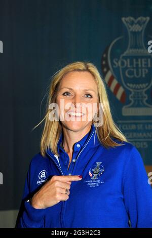 European Golf Ladies Captain Carin Koch Solheim-Cu Stock Photo - Alamy