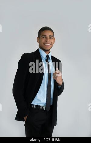 Young man ready to shake hand Stock Photo - Alamy