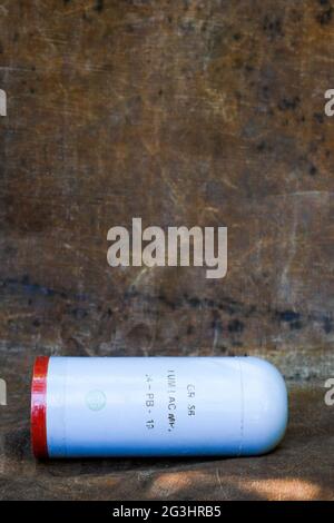 Tear-gas canister used by french riot police, France Stock Photo - Alamy
