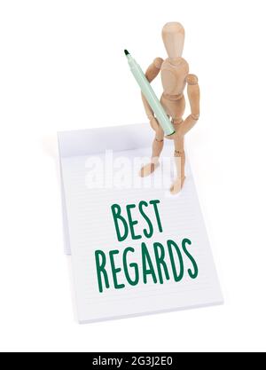 best regards! - pen concept Stock Photo - Alamy