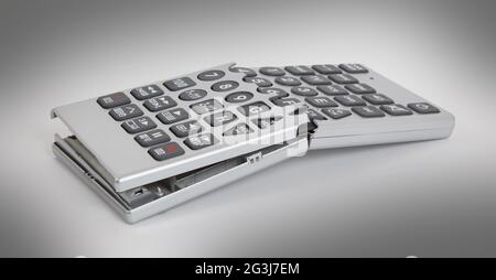 Broken old remote control tv, isolated on white background Stock Photo ...
