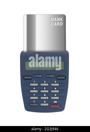Security device for banking at home, isolated on white, secure Stock ...