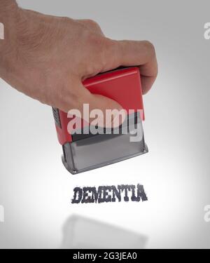 Plastic stamp in hand, isolated Stock Photo - Alamy