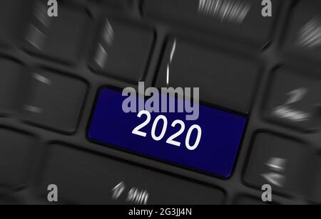 Blue button 2020 Stock Photo - Alamy