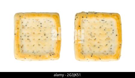 Simple square crackers isolated Stock Photo - Alamy