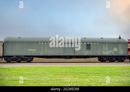 Paducah, Kentucky, USA. An Illinois Central steam locomotive, #1518, a ...