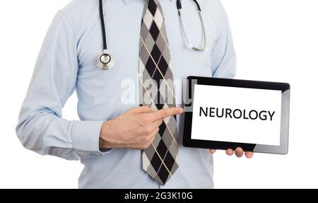 Doctor holding tablet - Neurology Stock Photo - Alamy
