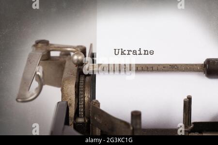 Old typewriter - Ukraine Stock Photo - Alamy