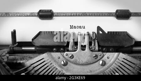 Old typewriter - Macau Stock Photo - Alamy