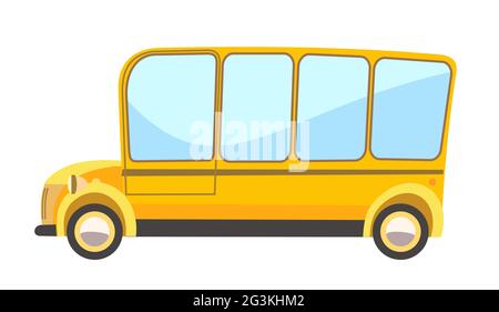 Cartoon yellow bus on white background Stock Vector Image & Art - Alamy