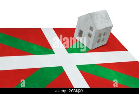Small house on a flag - Basque country Stock Photo - Alamy
