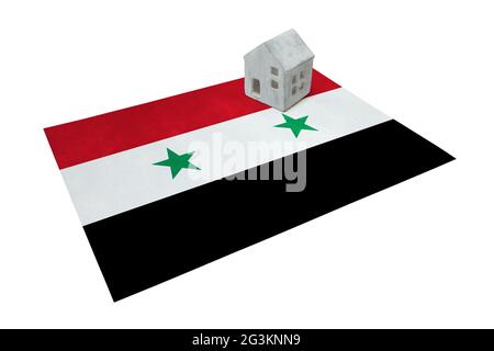 Small house on a flag - Syria Stock Photo - Alamy