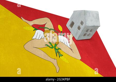 Small house on a flag - Sicily Stock Photo - Alamy