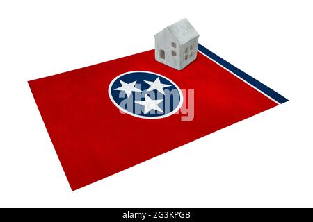 Small house on a flag - Tennessee Stock Photo - Alamy