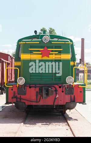 Soviet cargo-passenger diesel-electric locomotive with electric ...