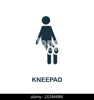 Kneepad icon vector, filled flat sign, solid pictogram isolated on white, logo illustration ...