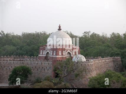 Tughlaqabad Fort and mausoleum was built in 1321 by Ghiyasud-din ...