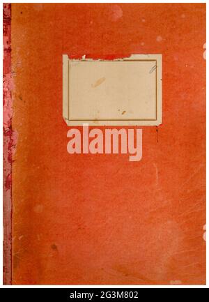 Cover of an old account book, old document, France Stock Photo - Alamy