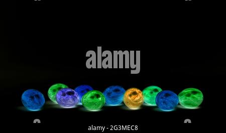 Painted eggs, easter - X-Ray - Isolated on a black background Stock ...