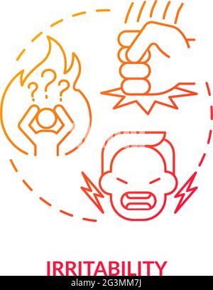 Irritability concept icon Stock Vector Image & Art - Alamy