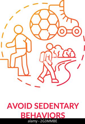Avoid sedentary behaviors concept icon Stock Vector Image & Art - Alamy