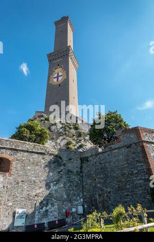 the ancient "lanterna", symbol of Genoa Stock Photo - Alamy