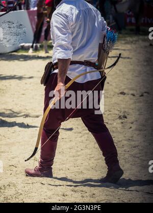Turkish man and horseman ethnic clothes examples Stock Photo - Alamy