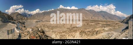 Confluence of Indus River and Gilgit in Pakistan, place where three ...