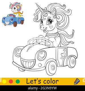 how to draw a unicorn car