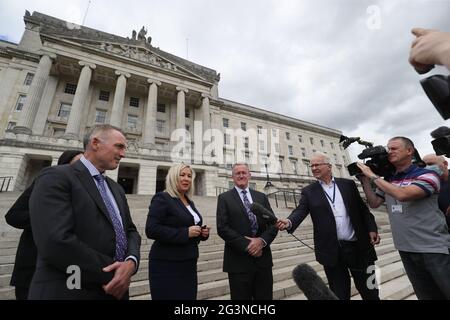 (left to right) Michelle OÕNeill, Conor Murphy and Deirdre Hargey in ...