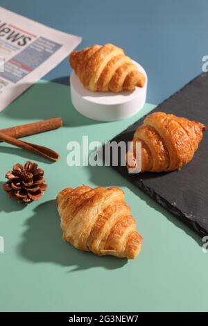 Croissant isolated in sunny light Stock Photo - Alamy