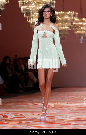 Model Rossana Latallada walks on the runway during the YSL Fashion Show ...