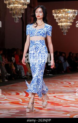 Model on the runway at the Alice McCall show at Mercedes-Benz Fashion ...