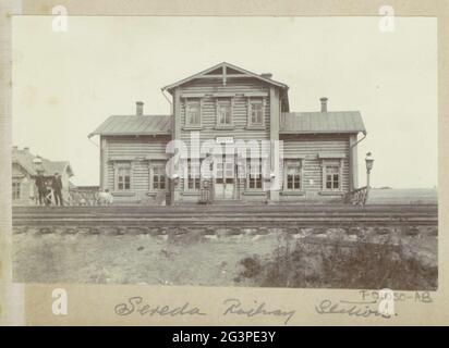Wooden Station building of Sereda in Russia, Joseph Cheetham (Circle of ...